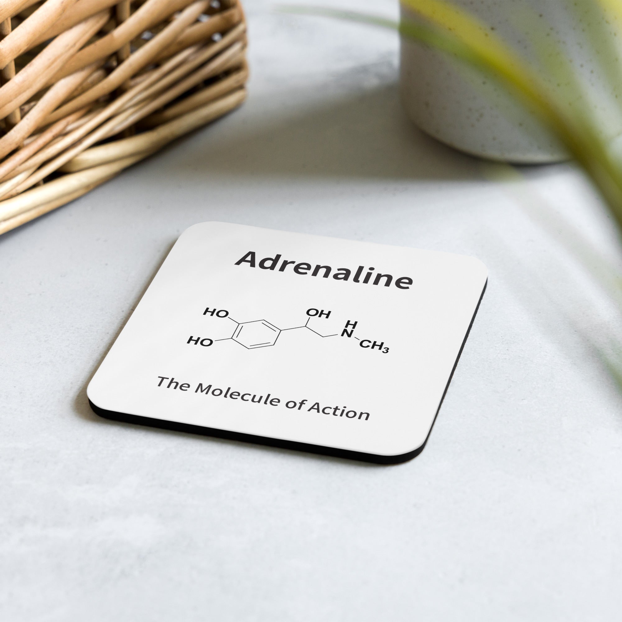 Adrenaline Molecule Coaster | The Molecule of Action, Science Gift ...